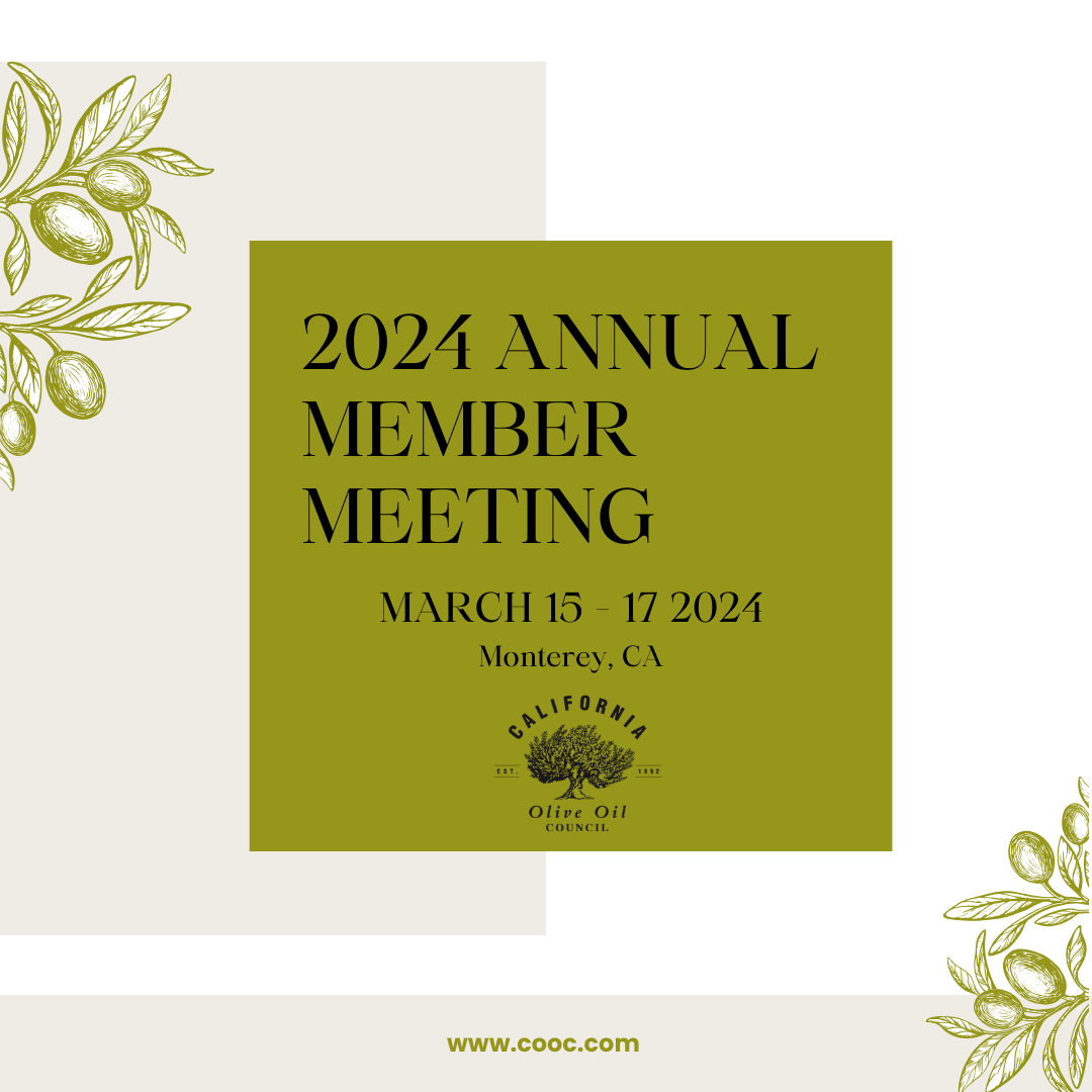 2024 COOC Annual Member Meeting - California Olive Oil Council